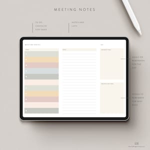 Meeting + Project Notes iPad Download — 10 Color Options — Notability ...