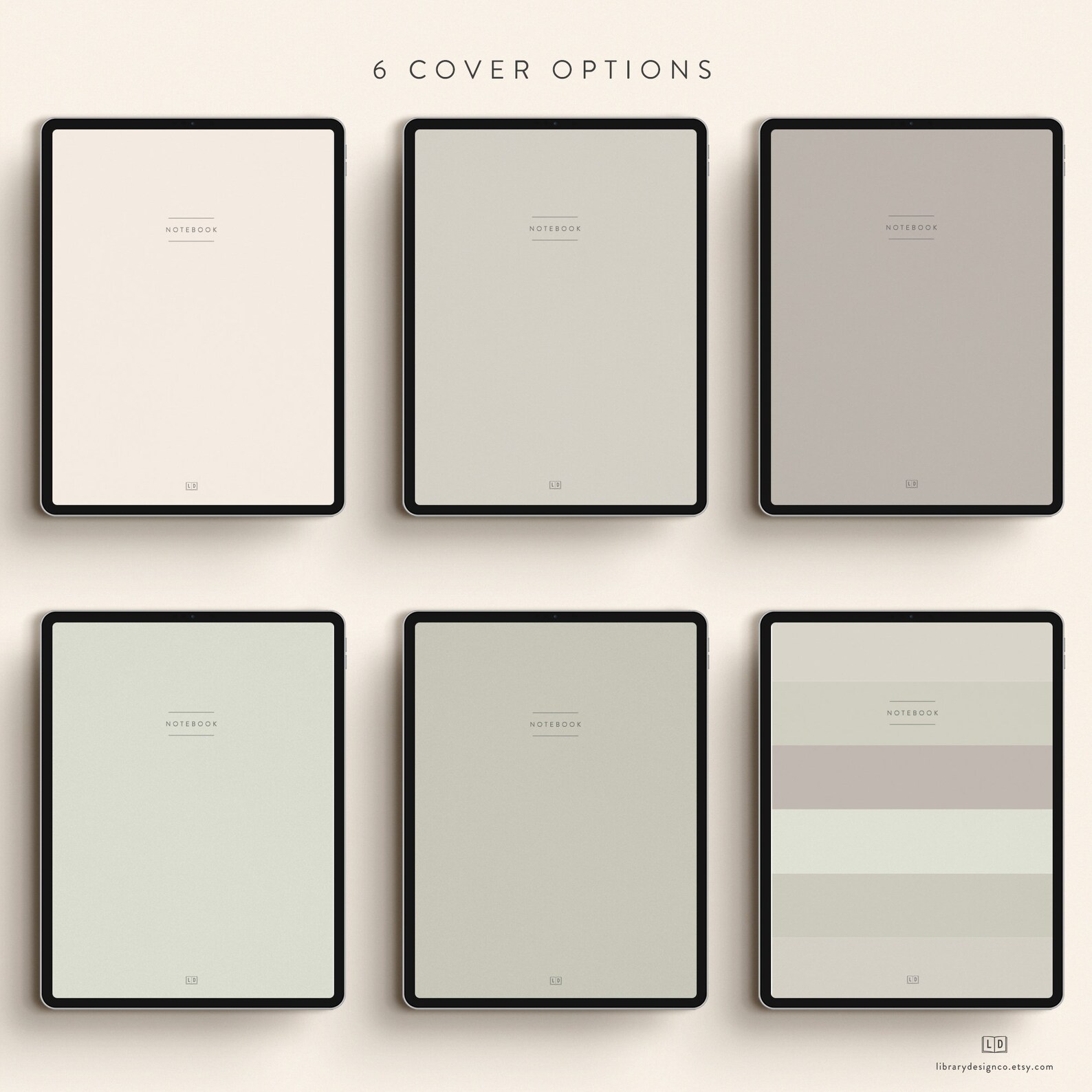 Green Neutral Digital Notebook Instant Digital Download - Etsy