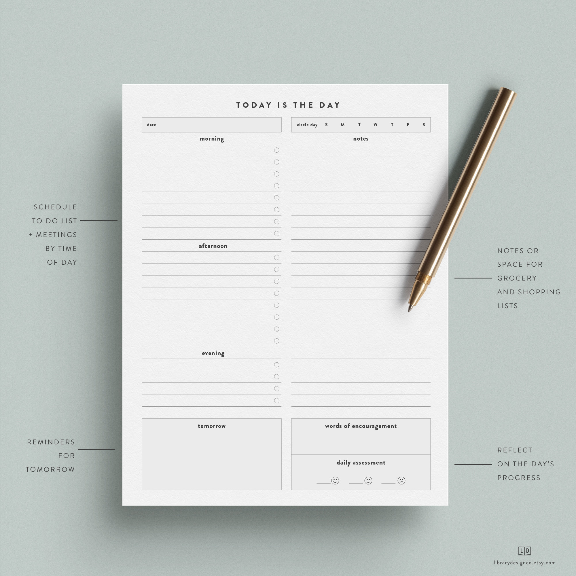 Today is the Day List Printable Download instant Download - Etsy
