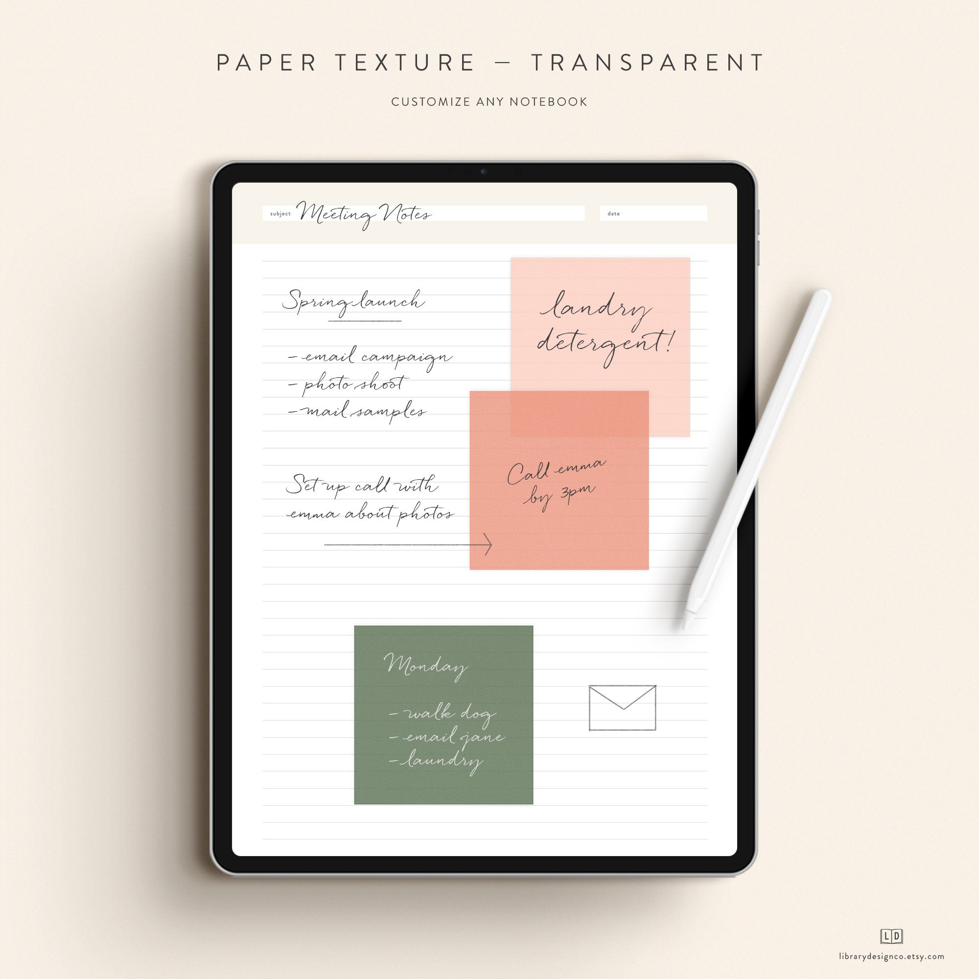 Digital Sticky Notes — Rainbow — Instant Digital Download — Notability ...