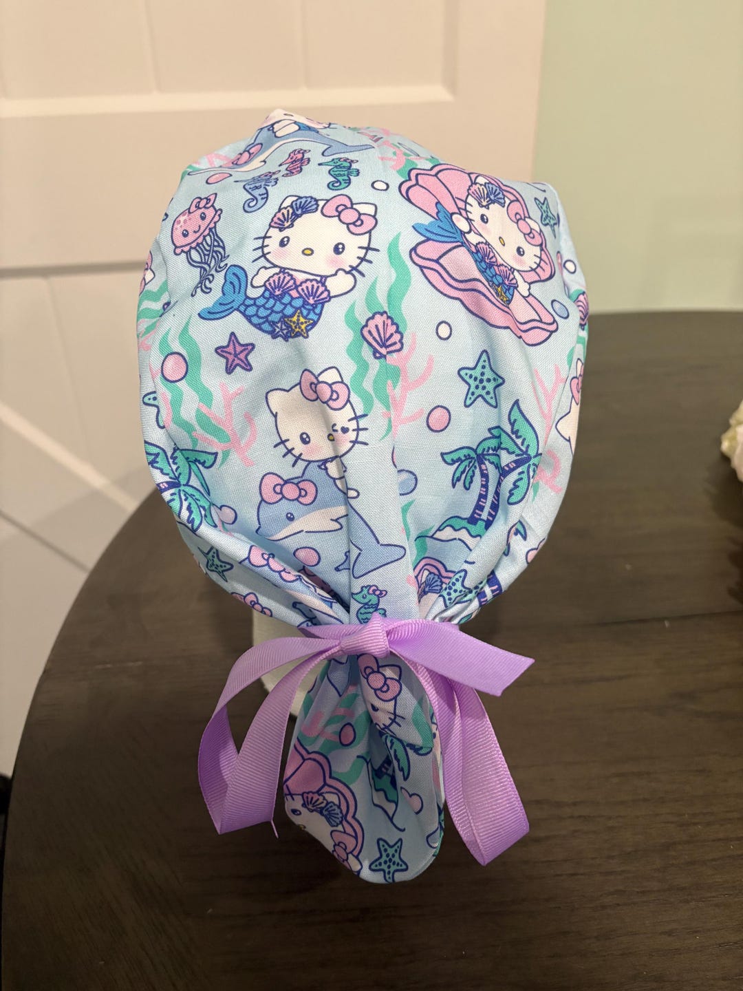 Hello Kitty Ponytail Scrub Cap - Etsy