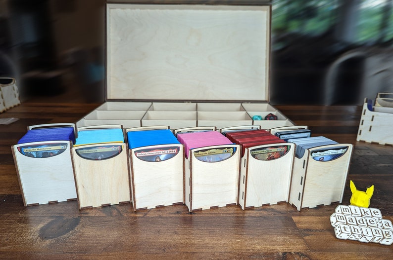 Digital Download - 6 Deck Trading Card Box - Laser Cut Files and ...