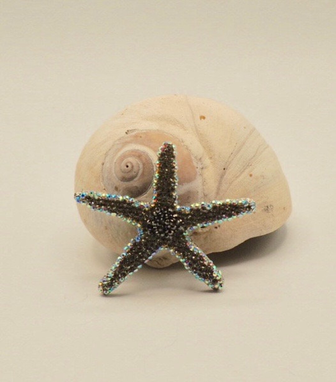 Sparkling Starfish Pin, Vintage Pin With Two Types of Rhinestones Plus ...