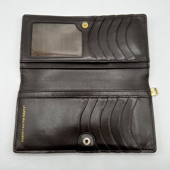Bronze leather Lauren R Lauren wallet, designer walle… - Gem