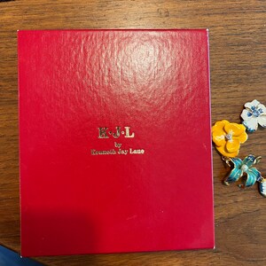 Stunning As-new KJL Enamelled Necklace, Gold Plated Multi-coloured ...