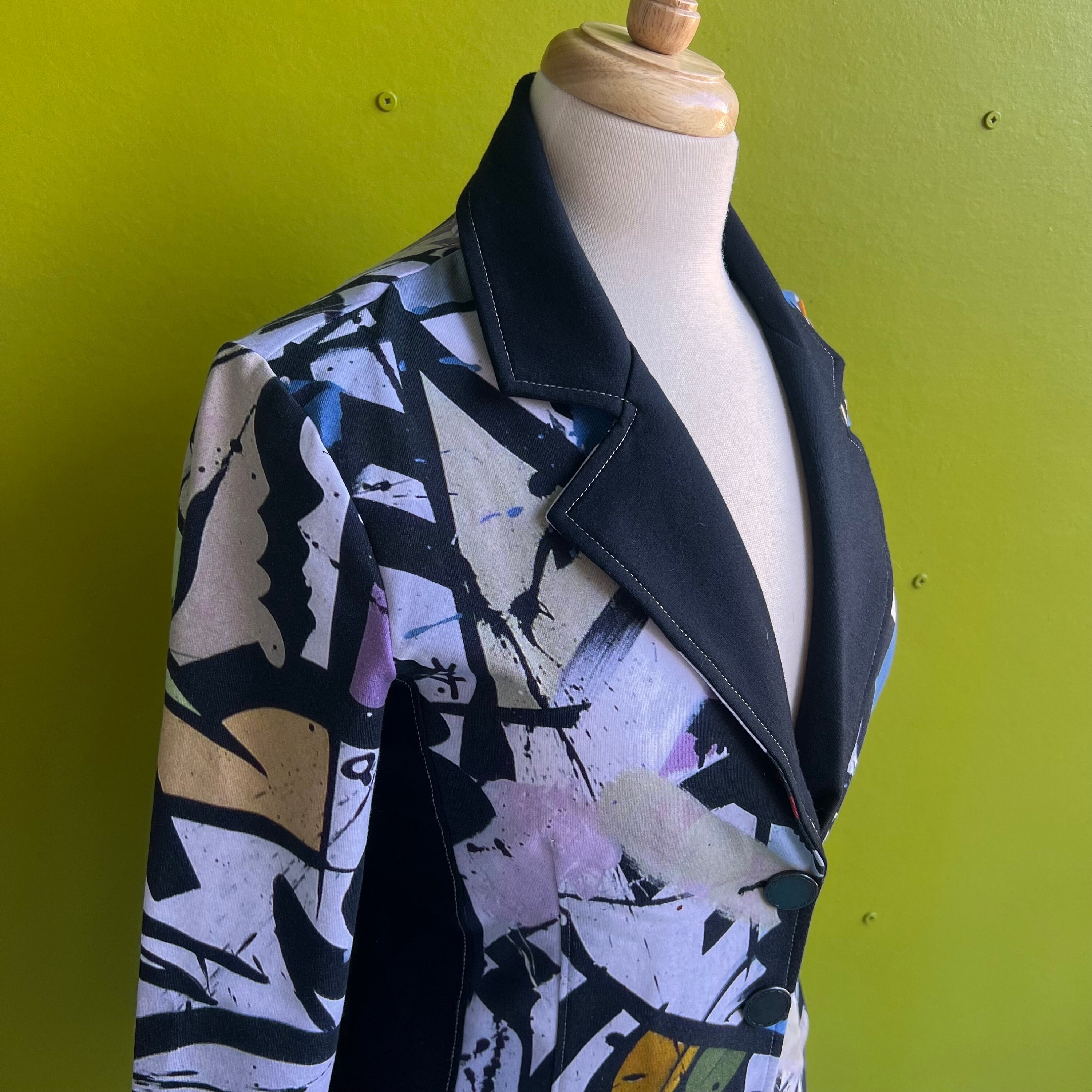Simply Art by Dolcezza Abstract Design Jacket for Women - Etsy