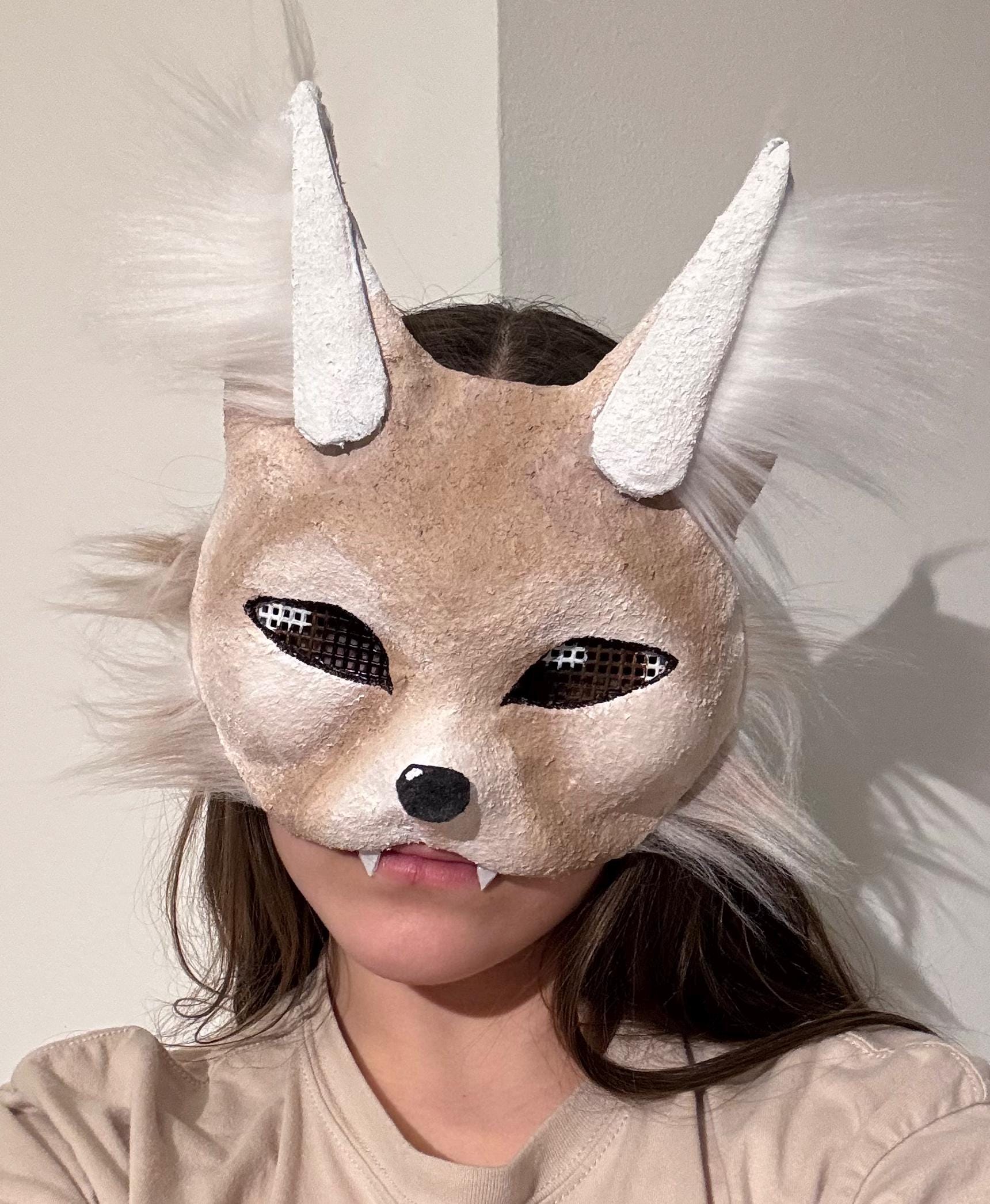 Therian Fennec Fox Mask // Hand Made Mask // Therian Gear // Fennec Fox ...