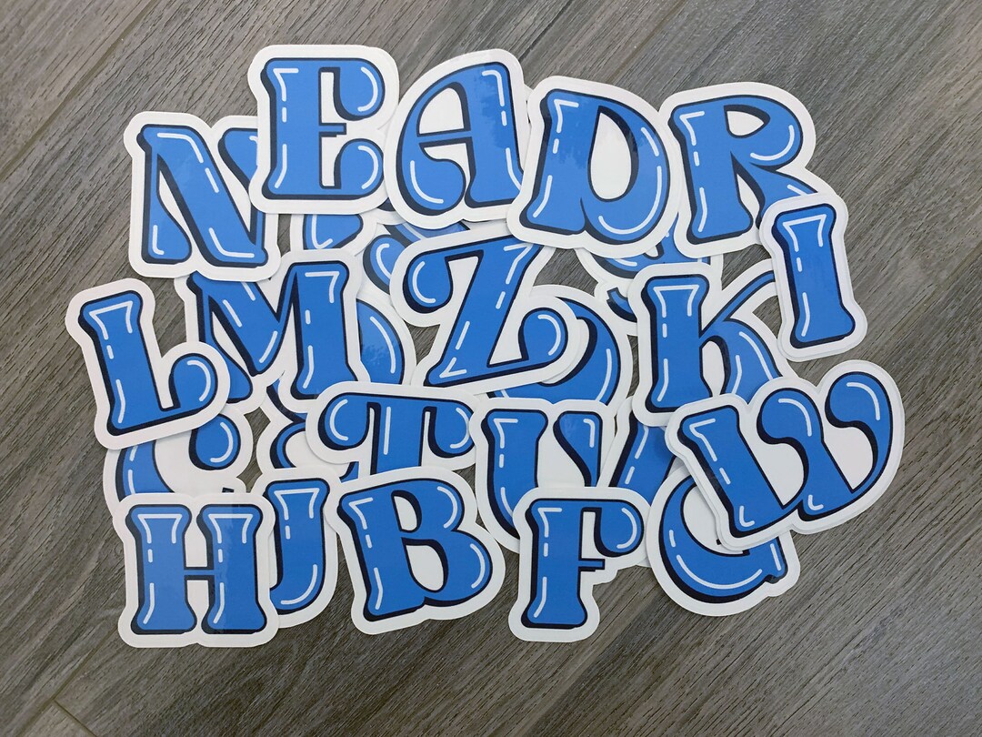Retro Alphabet Stickers - Mix and Match Letters to Create Your Monogram ...