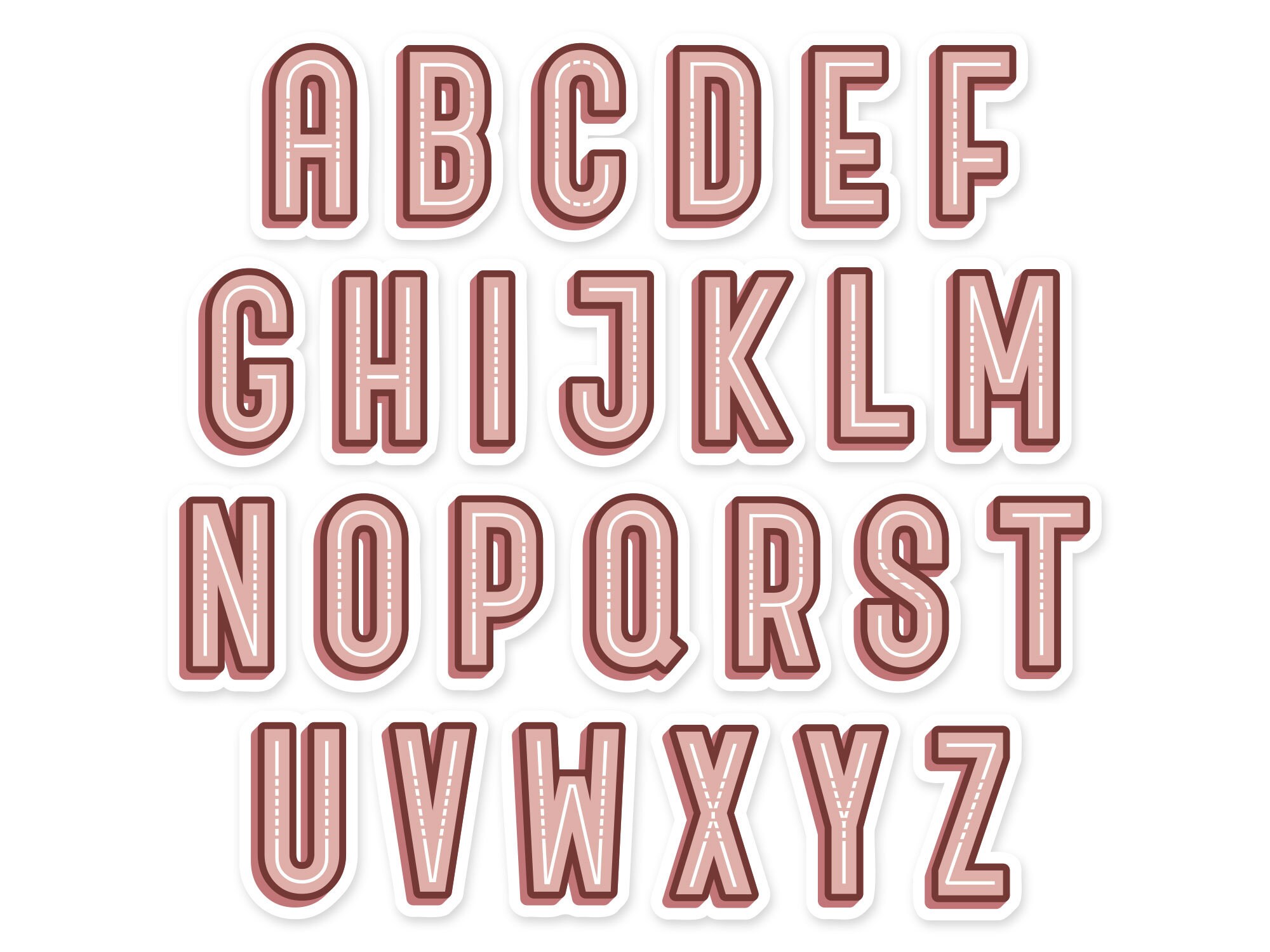 Alphabet Stickers - Mix and Match Letters to Create Your Monogram, or ...