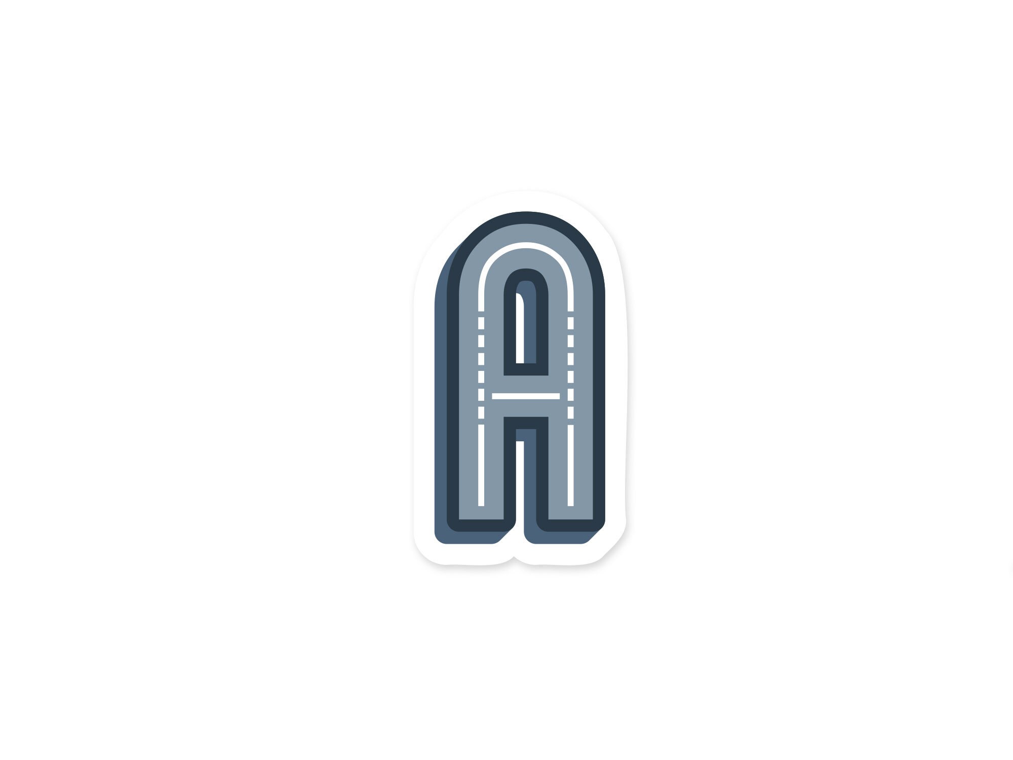 Alphabet Sticker Laptop Monogram Alphabet Letter Decal Sticker Water ...