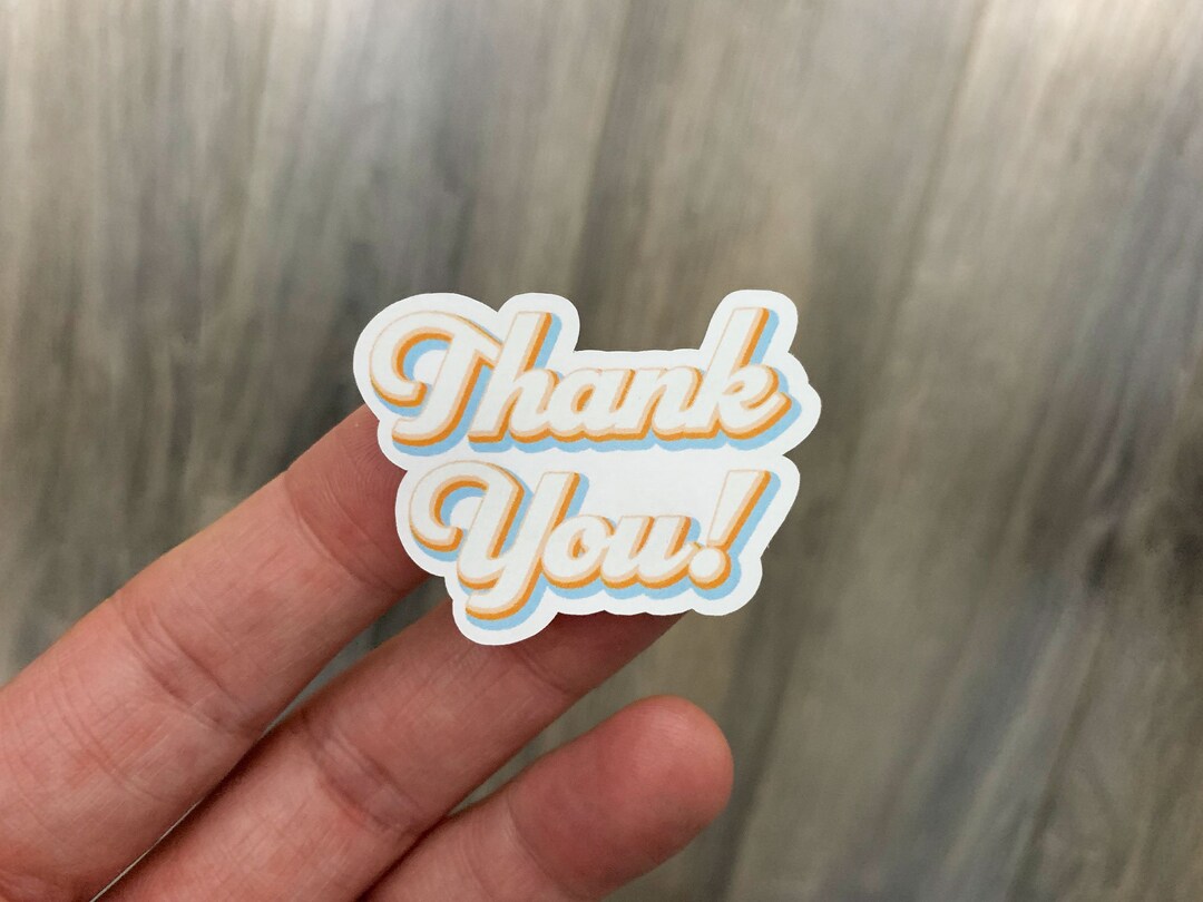 Packaging Stickers - Thank You Stickers, Retro Sticker - TH002 - Etsy