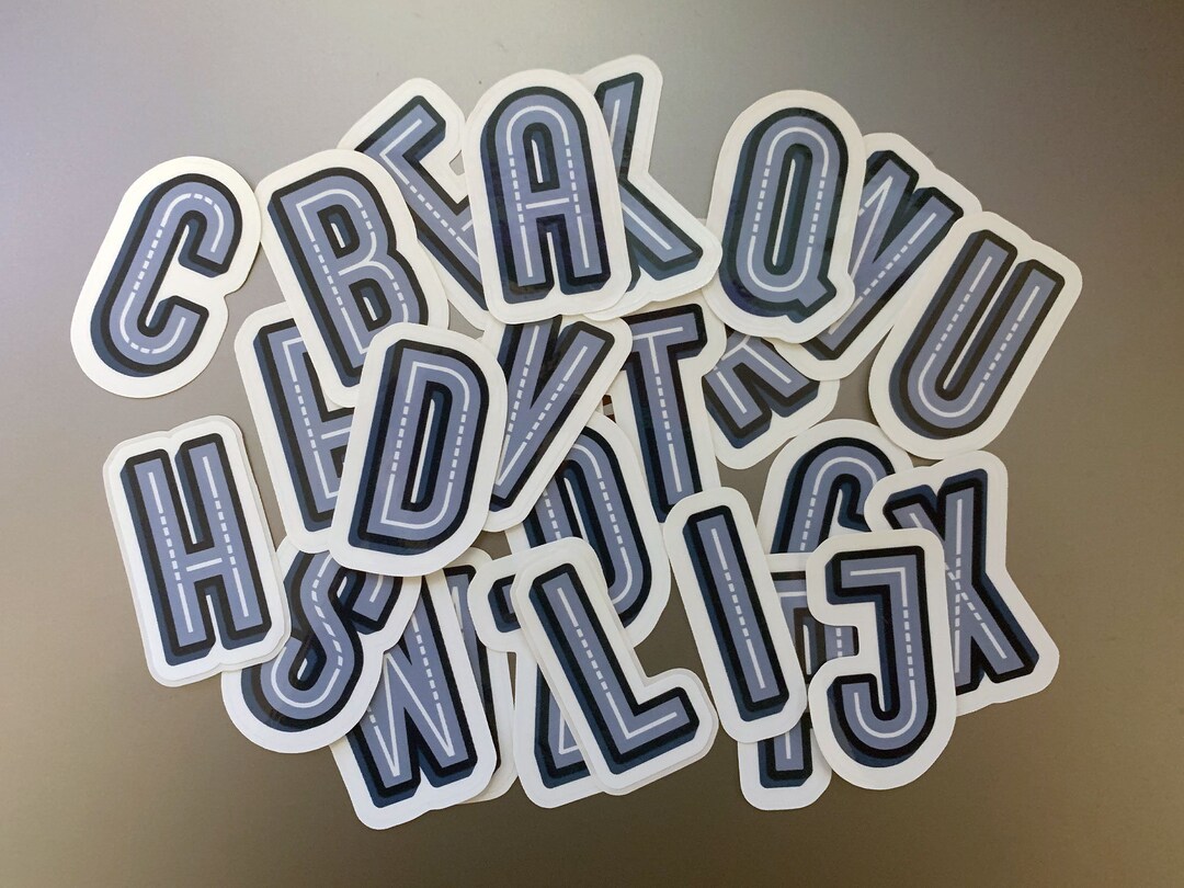 Alphabet Sticker Laptop Monogram Alphabet Letter Decal Sticker Water ...