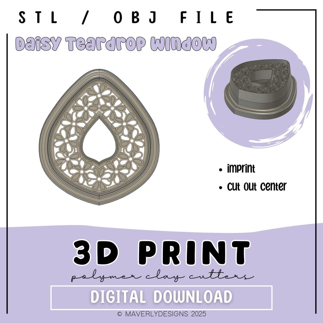 Daisy Teardrop Window - Digital Product - Etsy