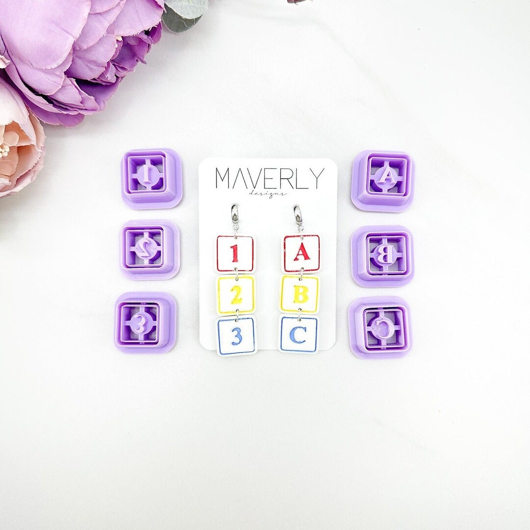 ABC/123 Blocks Clay Cutter Set - August Launch - Etsy