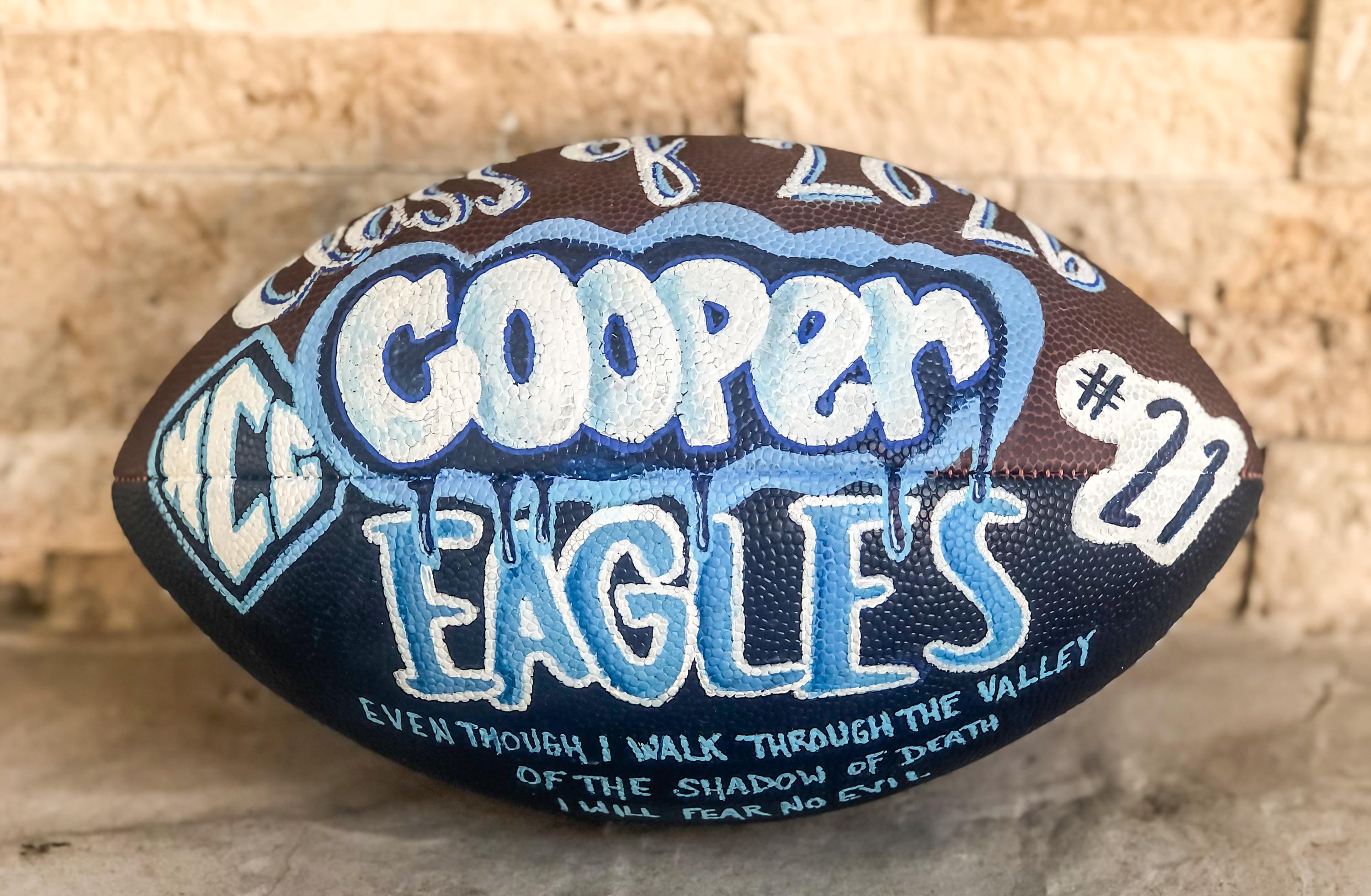 Hand Painted Football - Etsy