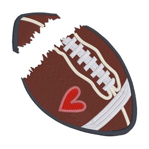 Split Football Embroidery Design Digital Download - Etsy