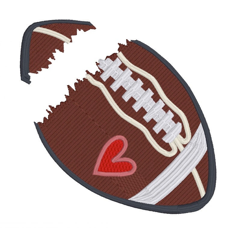 Split Football Embroidery Design Digital Download - Etsy
