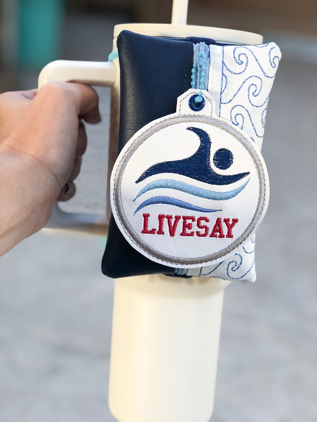 CUSTOMIZABLE Swim Tumbler Pouch With Charms - Etsy