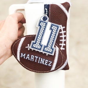 CUSTOMIZABLE Football Tumbler Pouch With Charms - Etsy