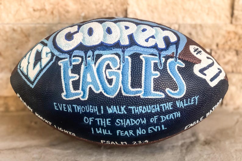 Hand Painted Football - Etsy