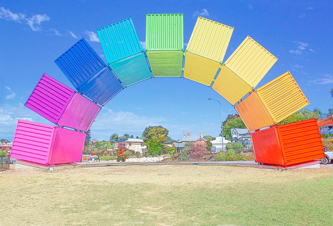 Fremantle Container Rainbow Digital Sketch Print - Etsy España
