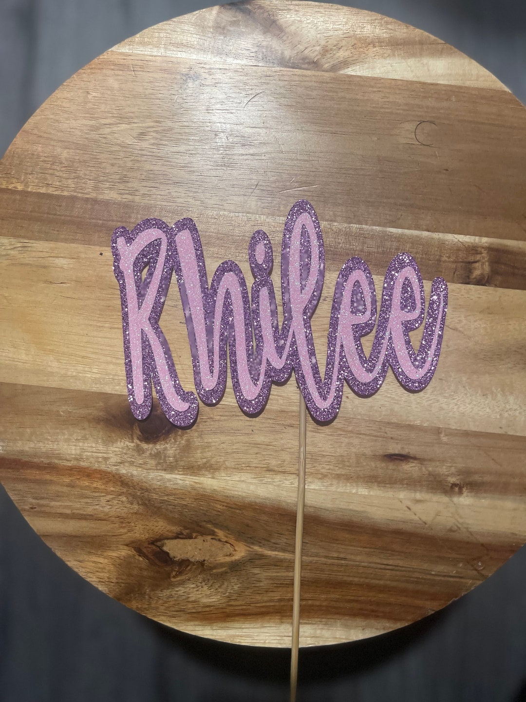 Custom Cake Topper, Name Cake Topper, Custom Name Cake Topper, Glitter ...