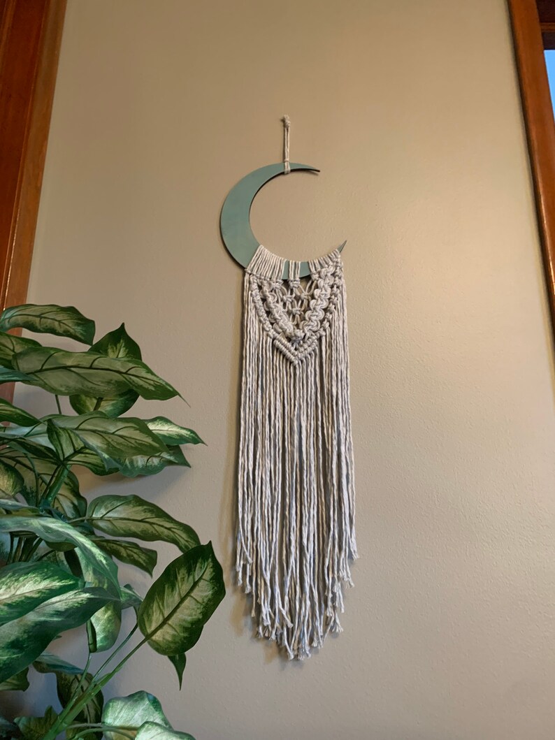 Macrame Wall Hanging Crescent Moon Handmade - Etsy