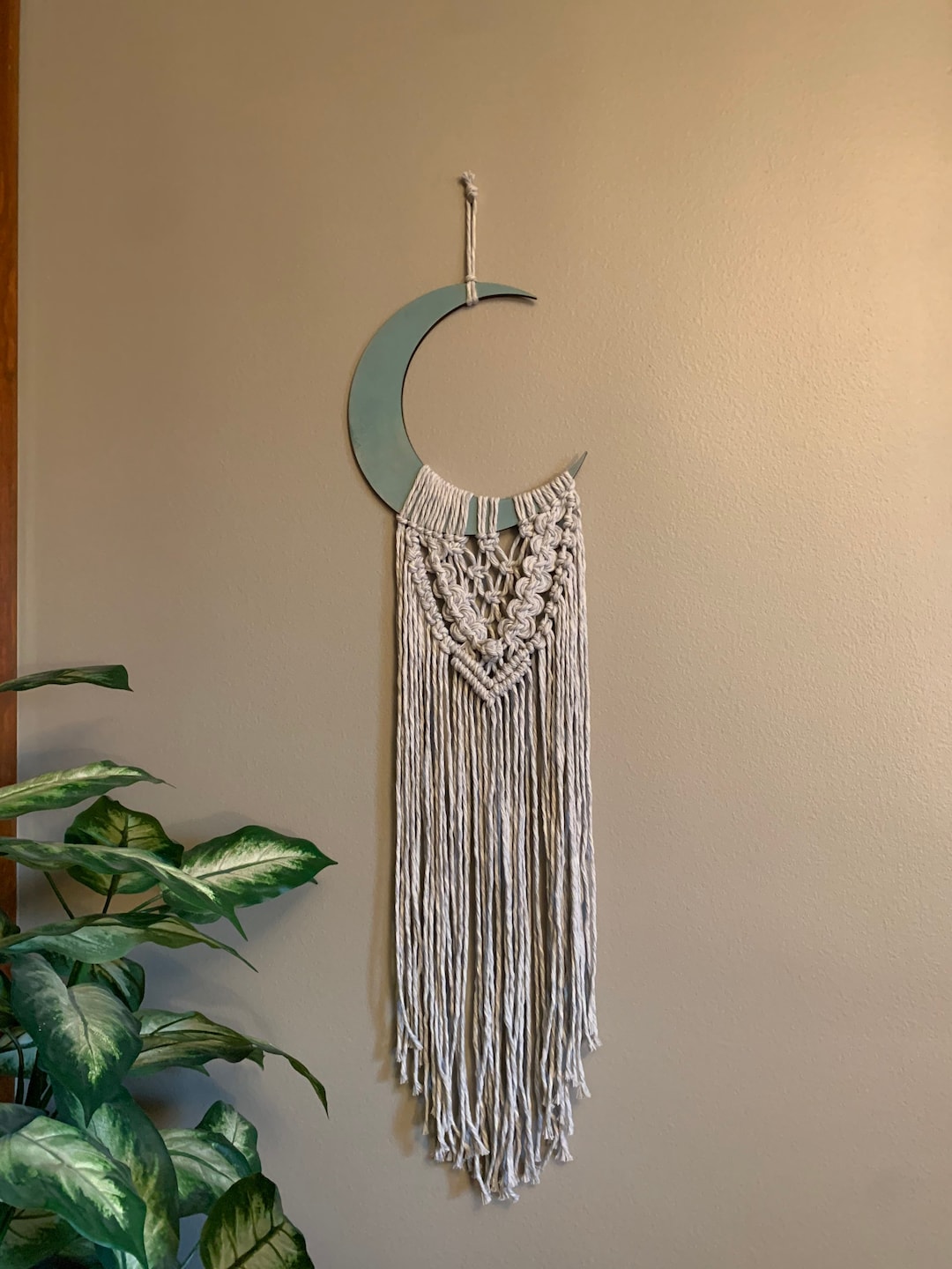 Macrame Wall Hanging Crescent Moon Handmade - Etsy