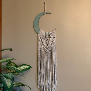 Macrame Wall Hanging Crescent Moon Handmade - Etsy
