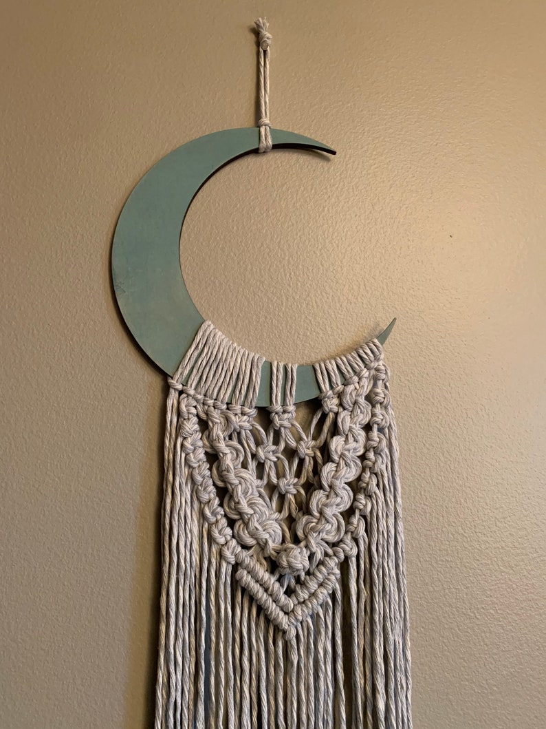 Macrame Wall Hanging Crescent Moon Handmade - Etsy