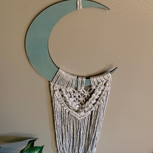 Macrame Wall Hanging Crescent Moon Handmade - Etsy