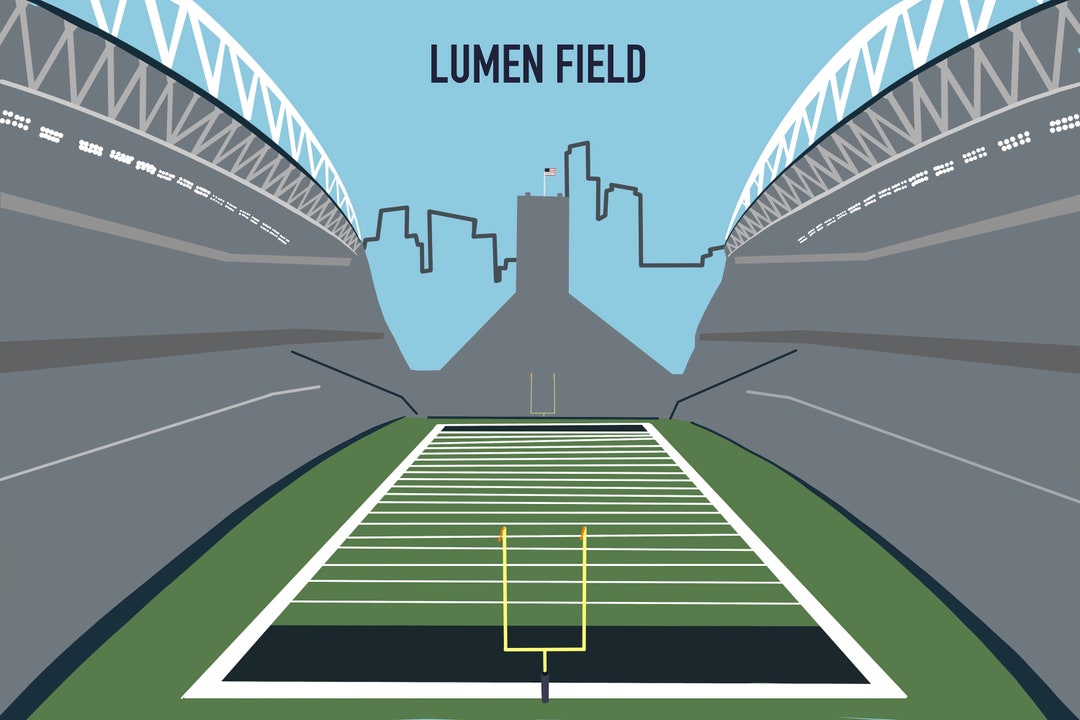 Lumen Field Print, Hand Drawn, Centurylink Field - Etsy