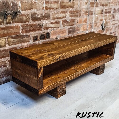 Rustic Handmade Solid Wood Tv Unit Tv Stand Tv Cabinet - Etsy