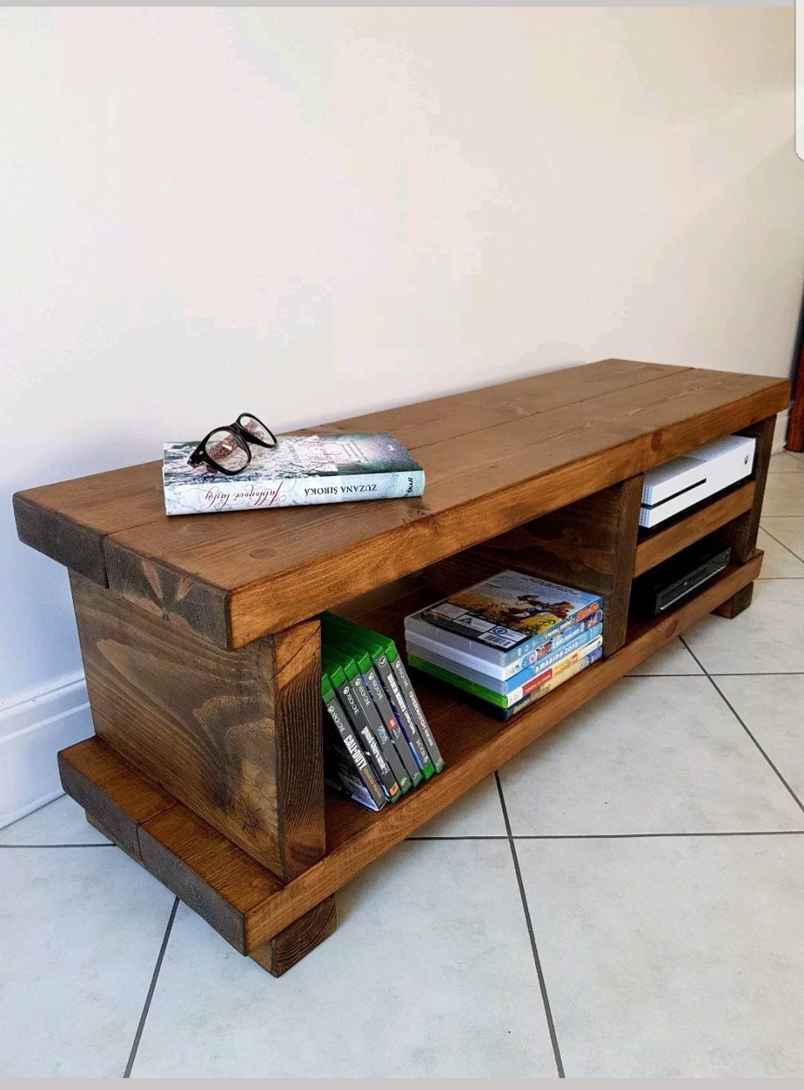 Tv Stand/tv Cabinet/chunky Rustic Handmade Furniture/solid - Etsy UK