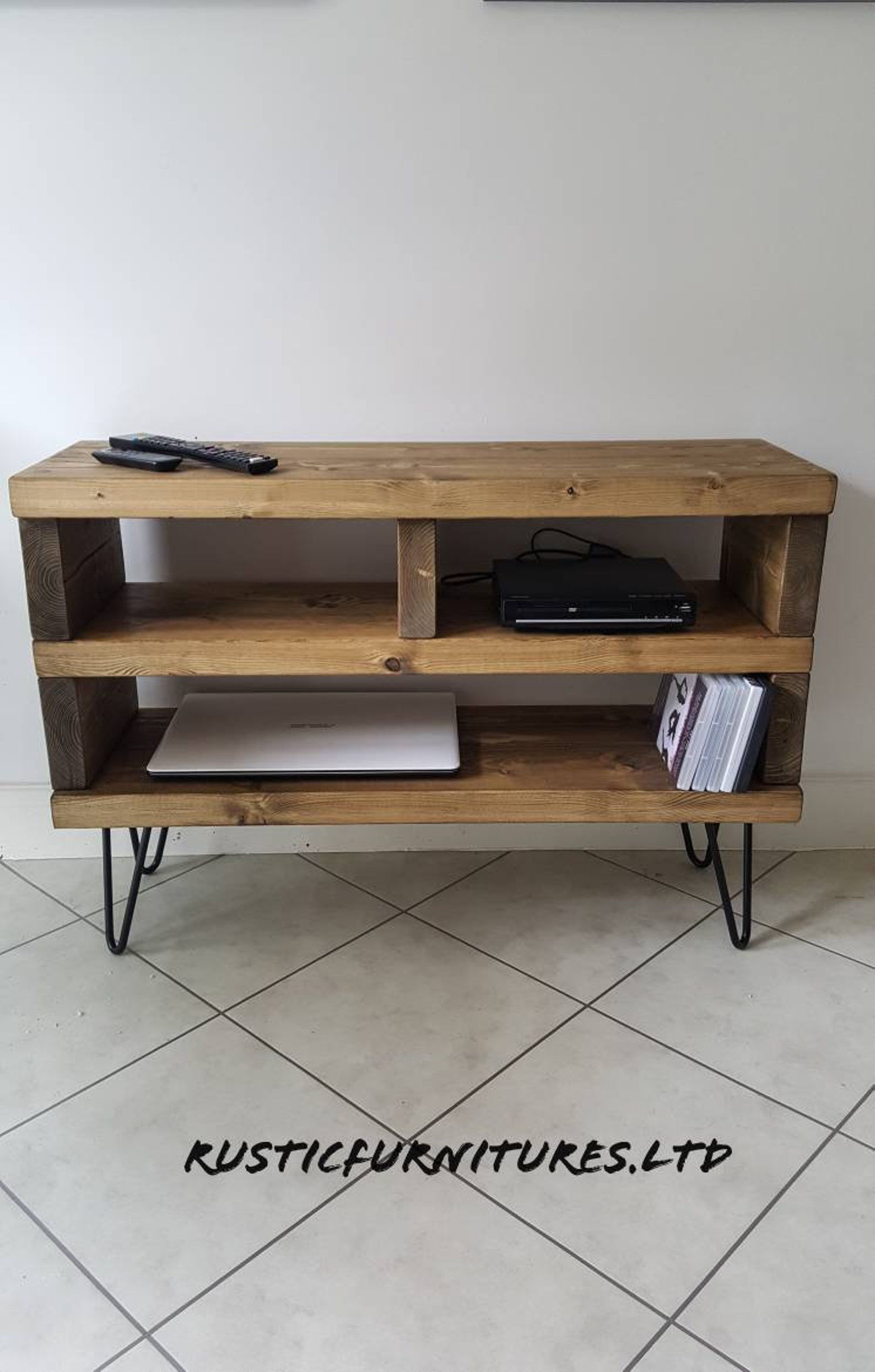 Industrial Hairpin Legs Tv Unit/tv Cabinet/chunky Rustic - Etsy UK