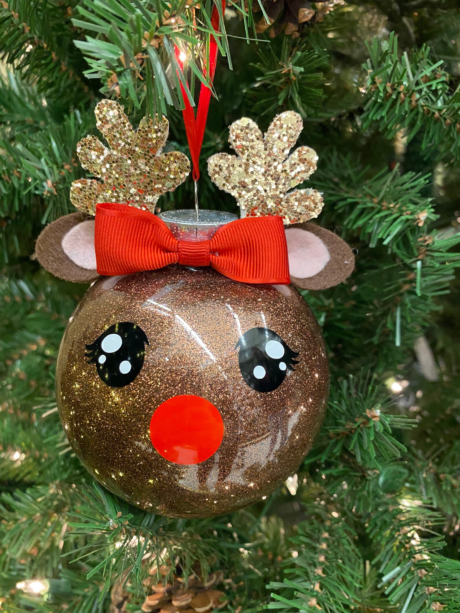 Reindeer Christmas Ornament Reindeer Ornament Rudolph - Etsy