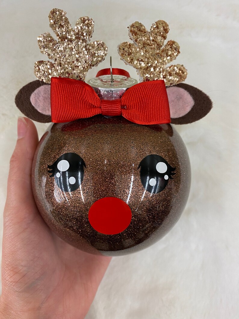 Reindeer Christmas Ornament Reindeer Ornament Rudolph - Etsy