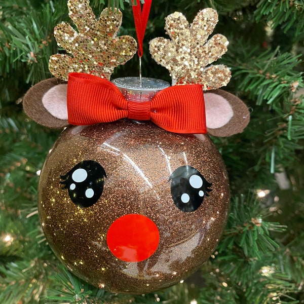 Glitter Reindeer - Etsy
