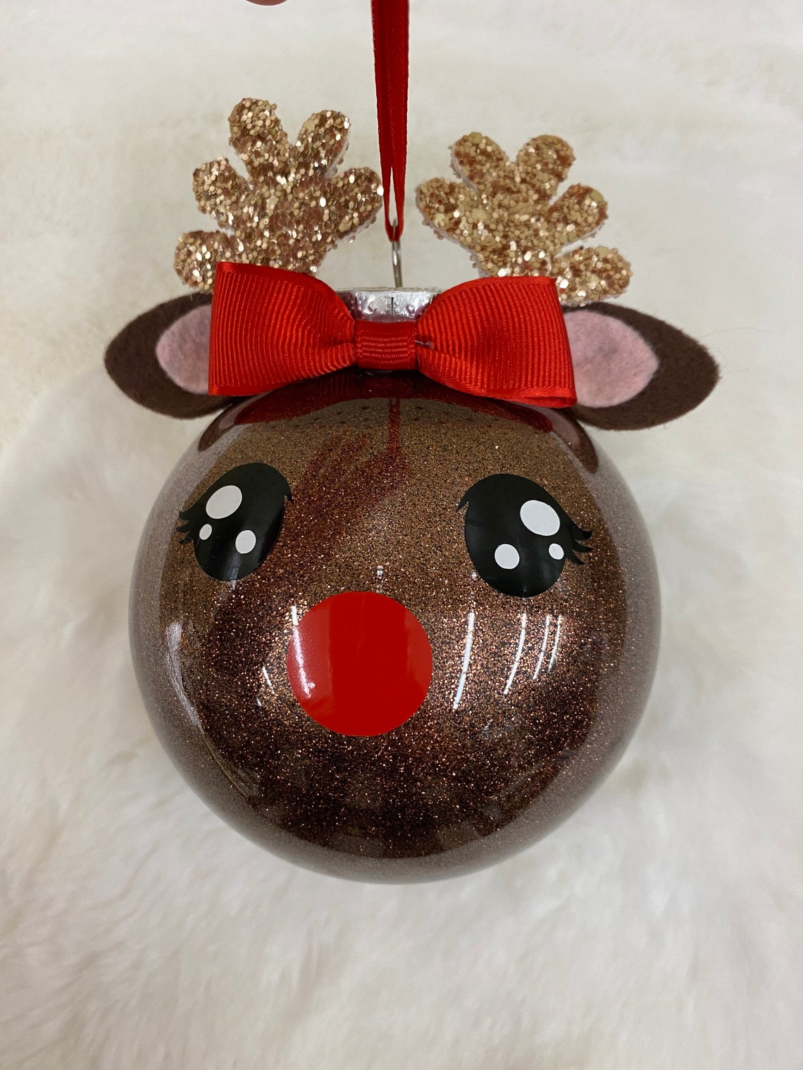 Reindeer Christmas Ornament Reindeer Ornament Rudolph - Etsy