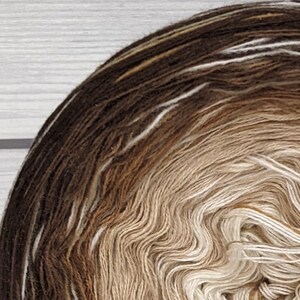 Limited Edition - Brown Ombre Yarn Cake With Printed Thread - Colour ...