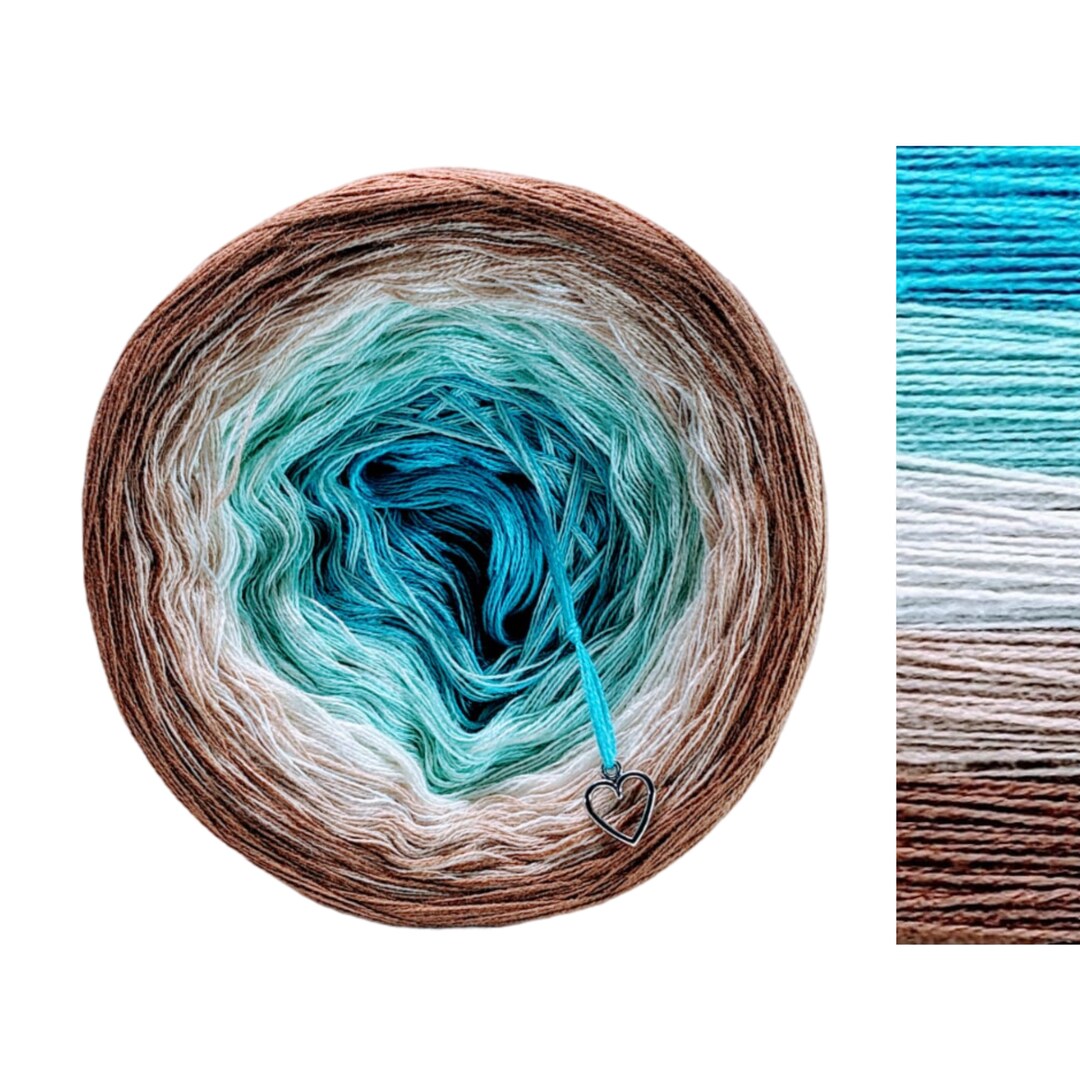 C/A119 - Gradient Cake Yarn, Ombre Yarn Cake, Colour Change Yarn, 3 Ply ...