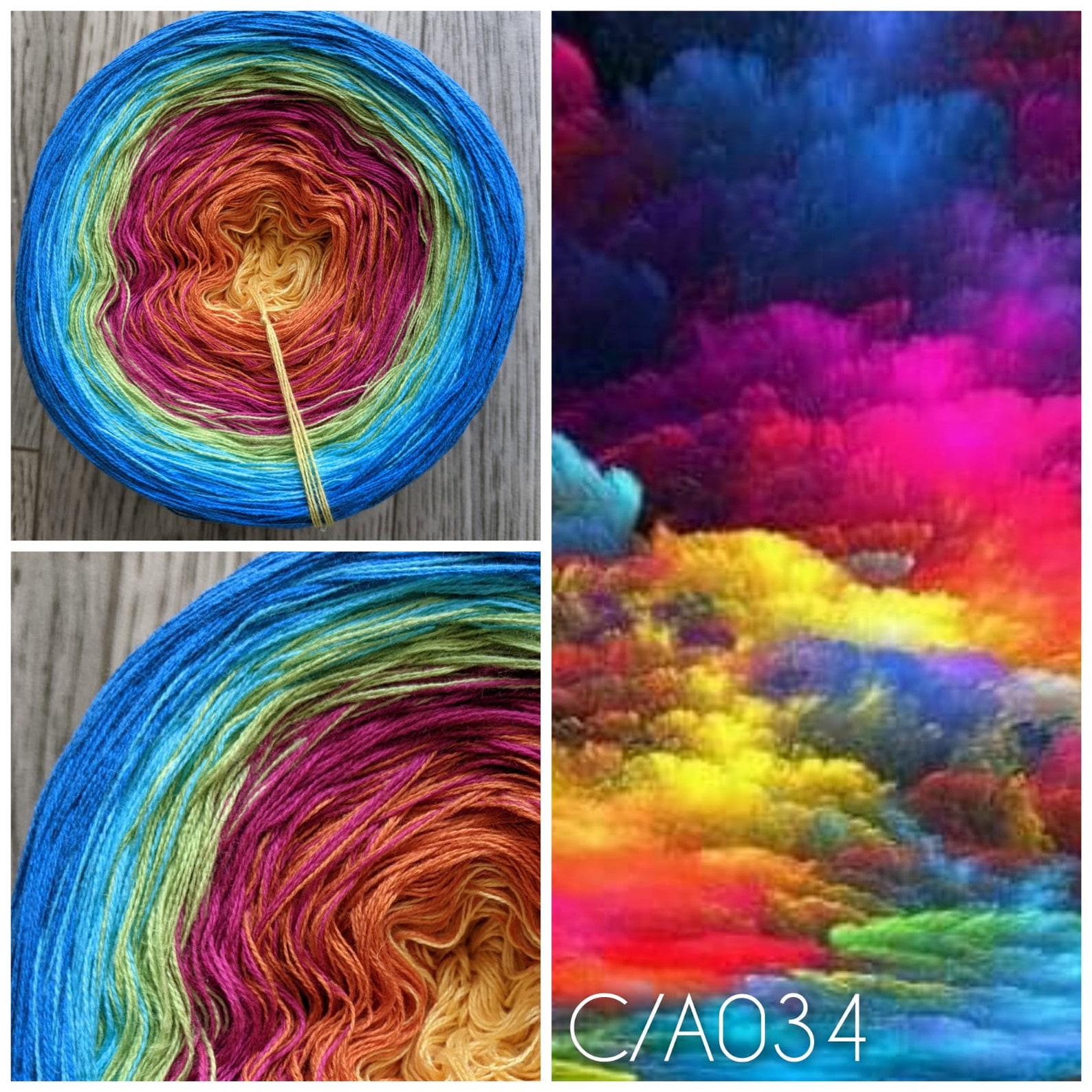 Rainbow C/A034 Gradient Cake Yarn Ombre Yarn Cake Colour | Etsy
