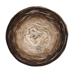 Limited Edition - Brown Ombre Yarn Cake With Printed Thread - Colour ...