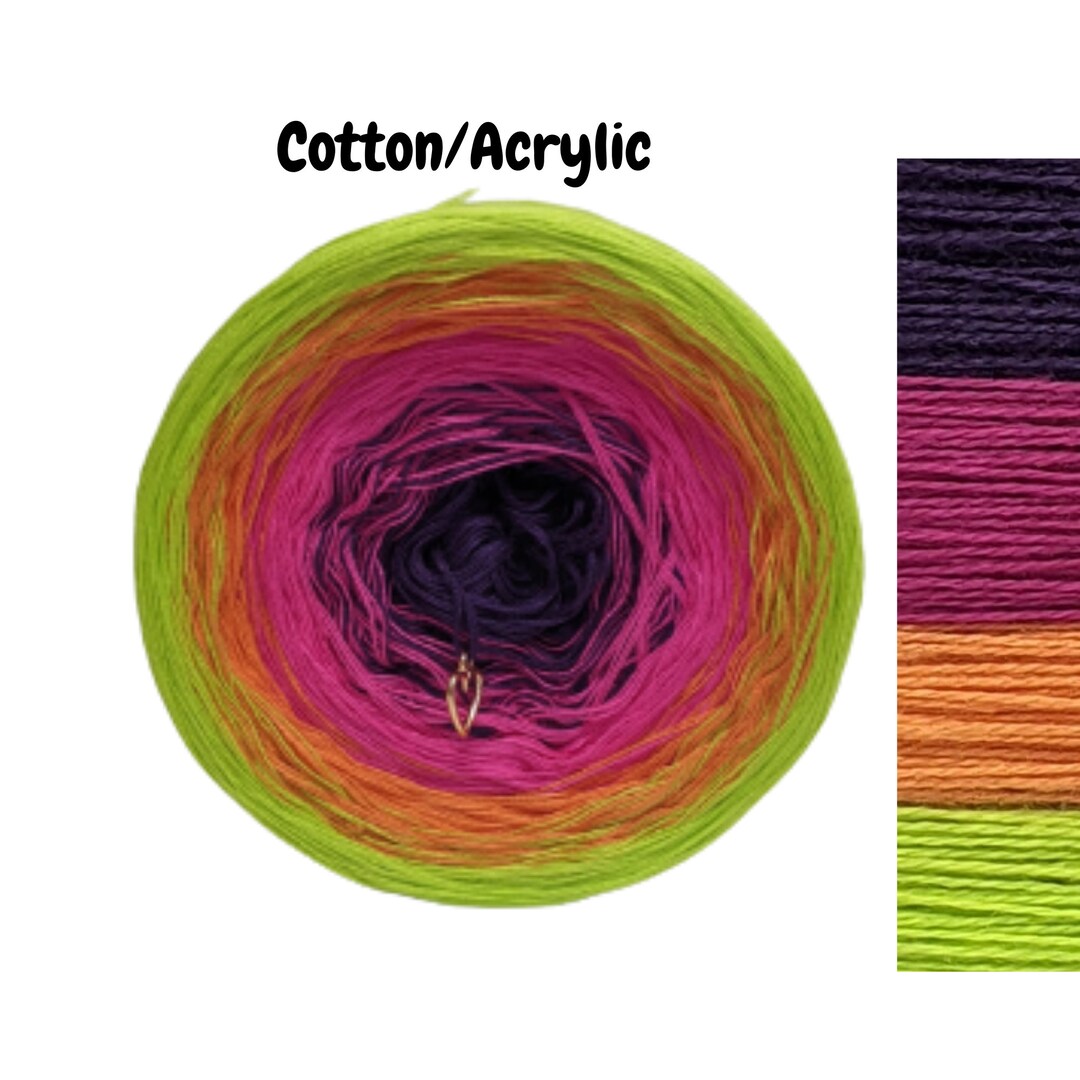 NEON - C/A074 - Handmade Gradient Cake Yarn, Ombre Yarn Cake, Colour ...