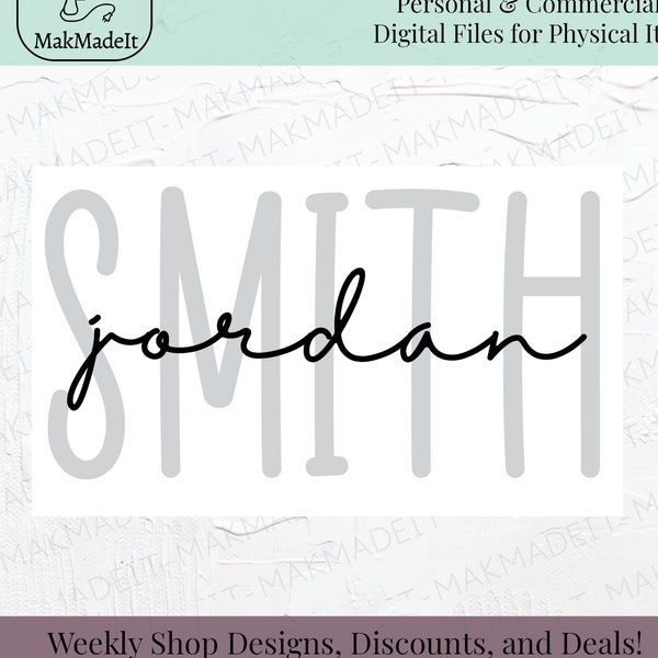 Template First and Last Name - Etsy