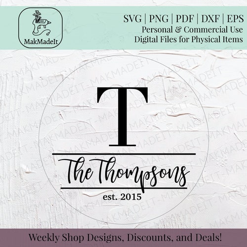 Family Monogram SVG Family Last Name SVG Family Sign Svg - Etsy