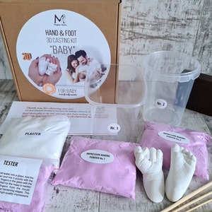 3D Hand and Foot Plaster Casting Kit for Baby 0-6 Months With - Etsy