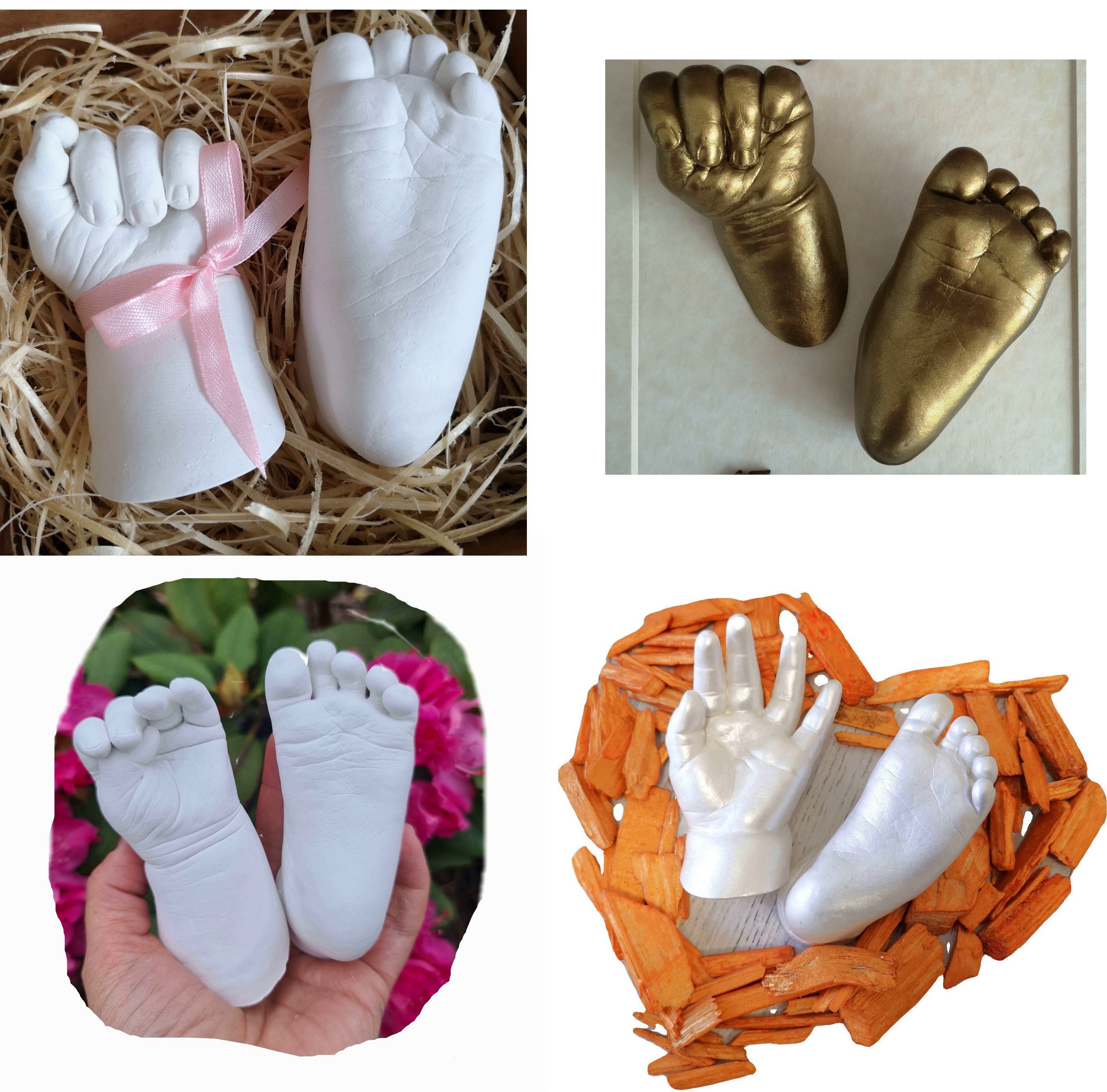 3D Hand and Foot Plaster Casting Kit for Baby 0-6 Months With ...