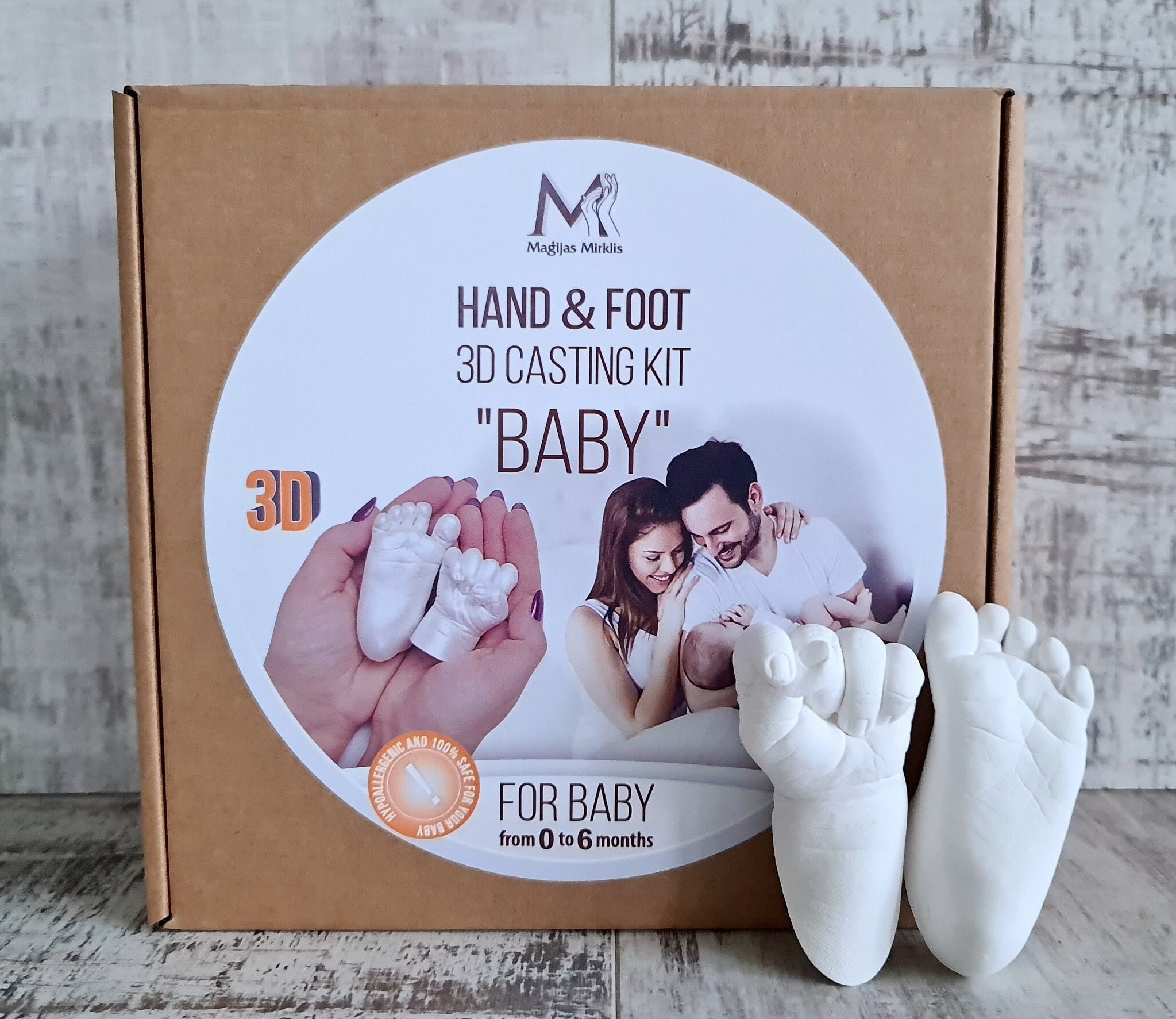 3D Hand and Foot Plaster Casting Kit for Baby 0-6 Months With - Etsy