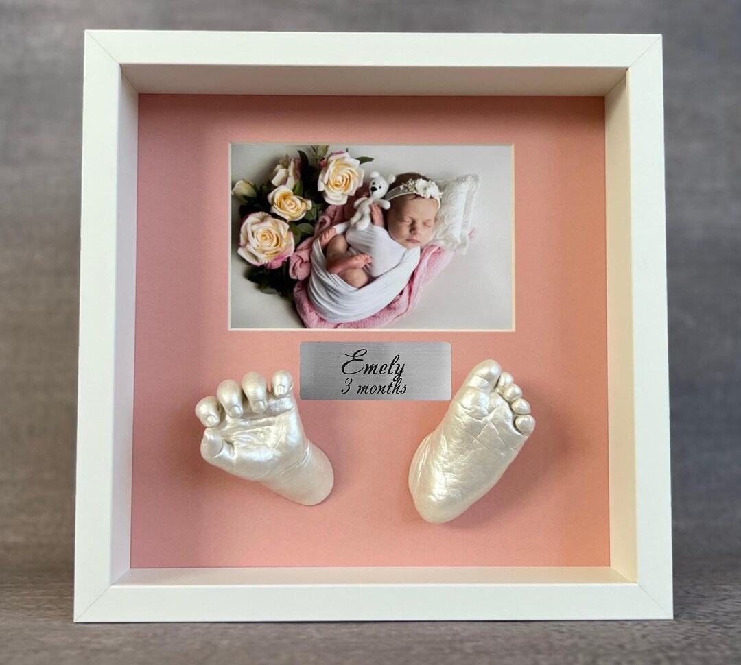 Personalized 3D Baby Hands and Feet Plaster Casting Kit With Space ...